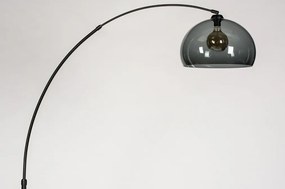 Stojací oblouková lampa Adamo Deep Grey Smoke