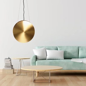 Toolight Toolight, LED závěsné stropní svítidlo 30cm APP1377-C, zlatá matná-černá, OSW-05185