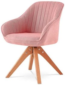Autronic Moderní jídelní židle Jídelní židle, látka růžová, nohy masiv buk (HC-770 PINK2)