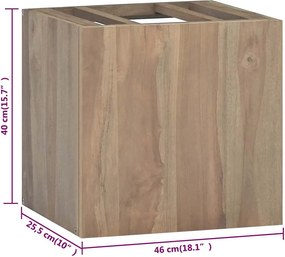 Nástěnná koupelnová skříňka 46 x 25,5 x 40 cm masivní teak 338252
