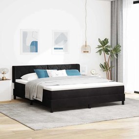 Postel s boxspringem s čelo Černý 200 x 180 cm samet 3341536