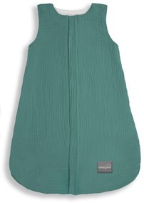 Oboustranný lehký mušelínový spací pytel Ocean Green 0-4 měsíce S