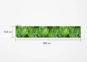 Samolepící bordura na zeď Zelené Listy | 5 m x 13.8 cm | DWB8219