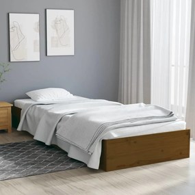 vidaXL Rám postele masivní dřevo 75 x 190 cm malé jednolůžko [820063] Barva: medová hnědá