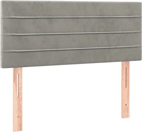 Box spring postel s matrací světle šedá 80 x 200 cm samet 3141329