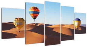 Obraz- horkovzdušné balóny v poušti