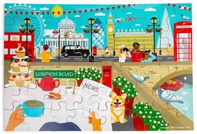 Bigjigs Toys Dřevěné podlahové puzzle Londýn