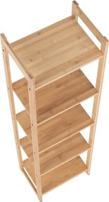 5-poličkový regál, přírodní bambus, IMPEROR TYP 3