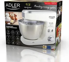 Adler AD 4216 / Kuchyňský robot / 500 W / 4 L / 6 rychlostí / Odšťavňo