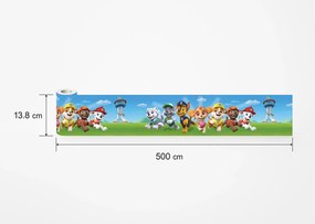 Dětská samolepící bordura na zeď Tlapková Patrola Spěchá na Pomoc | 5 m x 13.8 cm | DWBD8114