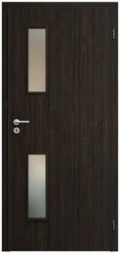 SAPELI ELEGANT KOMFORT M32 - CPL LAMINÁT - OTOČNÉ DVEŘE VČ. ZÁRUBNĚ - Wenge Průchozí šířka (cm): 120, Průchozí výška (cm): 197, Typ skla: Satináto bílé