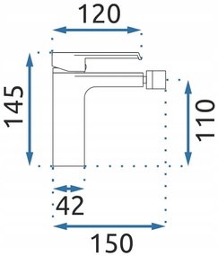 Bidetová baterie MAXMAX Rea HASS - zlatá