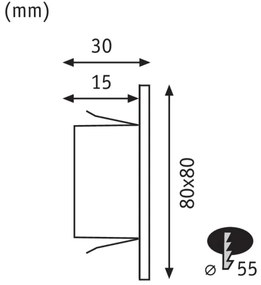 Paulmann 99495 - LED/1,2W Schodišťové svítidlo EDGE 230V