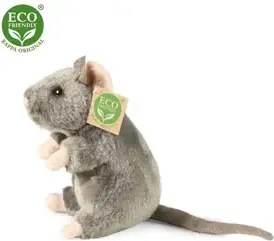 Rappa Plyšová myš sedící 16 cm / ECO-FRIENDLY / od 0 let