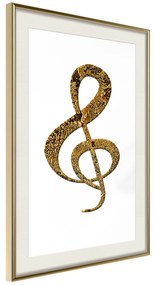 Artgeist Plakát zlatý klíč Velikosti (šířkaxvýška): 30x45, Finální vzhled: Zlatý rám s paspartou
