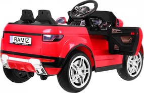 Ramiz Elektrické autíčko Rapid Racer pro děti, červené SUV + dálkové ovládání