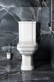 Kerasan Kerasan, WALDORF WC kombi, spodní/zadní odpad, bílá-chrom, WCSET04-WALDORF