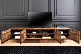 Invicta Mangový TV stolek ART DECO tmavě hnědý 200 cm 46805