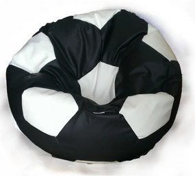 Sedací vak fotbalový míč XXL TiaHome - bílo černá