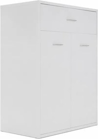 skříňka na boty, botník, 1 zásuvka, 2 dvířka, dřevo, 85x61x36 cm, bílá, Dekorino BB20260061