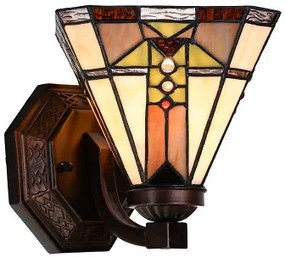 Nástěnná lampa Tiffany ART DECO Clayre &amp; Eef 5LL-6100