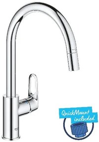 Grohe Start Flow - Dřezová baterie s výsuvnou koncovkou, chrom 30569000