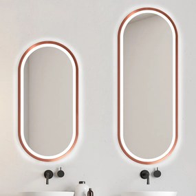 Zrcadlo Zeta Copper LED Rozměr: 50 x 100 cm