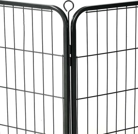 Ohrádka pro psy 16 panelů ocelová 60 x 80 cm černá 275492