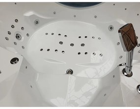 BPS-koupelny Hydromasážní vana HYD-EO932W 155x155 BÍLÁ s ohřevem vody