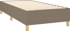 Box spring postel s matrací taupe 80x200 cm textil 3137273