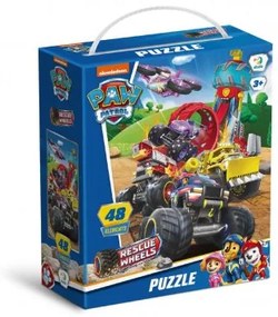 Puzzle Tlapková patrola/Paw Patrol Záchrana na kolech 32x23cm 48 dílků