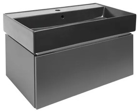 Koupelnová skříňka s umyvadlem SAT Feel 80x30x46 cm antracit mat SATFEEL80ANTU3