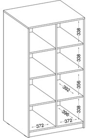 MELTA | skříň policová AR107 | 79,9 cm | artisan