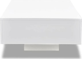 vidaXL Konferenční stolek s vysokým leskem 85 x 55 x 31 cm MDF [244022] Barva: Bílá