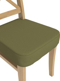 Sedák na židli IKEA Ingolf barva zelená látka pletený vzor