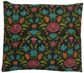 S radostí - vlastní výroba Pohankový polštář - lidové květy tmavé Velikost: 40 x 50 cm