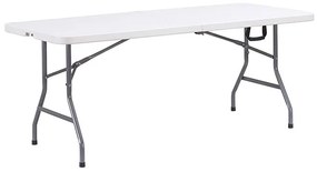 TENTino Skládací stůl 180x76 cm PŮLENÝ, bílý, STL180P