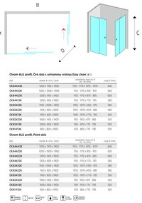 Mereo Lima sprchový kout obdélník 120x100 cm sklo Čiré ALU chrom CK84433K