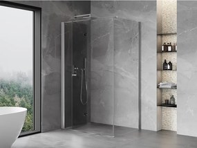 Mexen Mist-F T, 1-křídlý ​​skládací sprchový kout levý 85 x 70 cm, čiré sklo, chromový profil, 8A6T-085-070-01-00-L