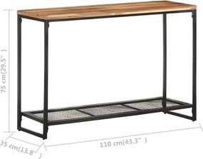 Konzolový stolek 110 x 35 x 75 cm masivní akáciové dřevo 320249