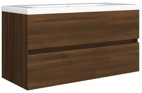 Umyvadlová skříňka hnědý dub 90x38,5x45 cm kompozitní dřevo