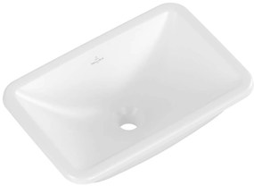 Villeroy & Boch Loop&Friends - Umyvadlo 52x35 cm, s přepadem, bez otvoru pro baterii, CeramicPlus, Stone White 4A5600RW
