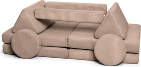 Velký multifunkční skládací bunkr z manšestru SOFA PURE Zvolte barvu: Hnědá