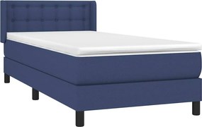 Box spring postel s matrací modrá 100 x 200 cm textil 3130015