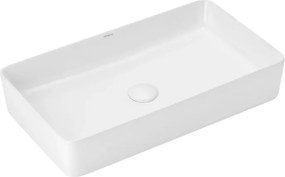 UPTrend Obdélníkové keramické umyvadlo na desku ATHENA MATT WHITE TR41206‑U20, bílá mat