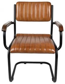 Kožená židle s područkami