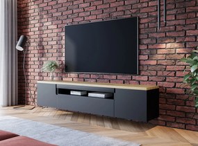 Komoda RTV ENO 200 černý mat / dub artisan