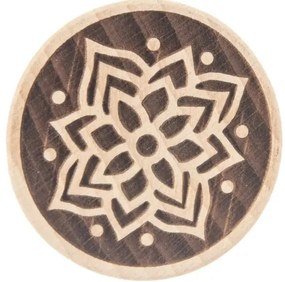 Orion Dřevěné razítko na těsto / motiv mandala / Ø 5,5 cm / bukové dřevo