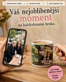 Personalizovaný hrnek z vlastní fotky pro rodinu – 3D ilustrace