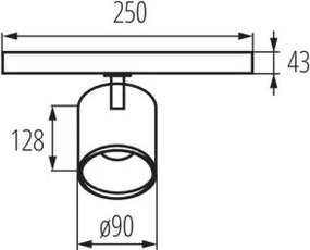 LED svítidlo pro lištový systém Kanlux TEAR N ATL1 30W-930-S6-W 33134